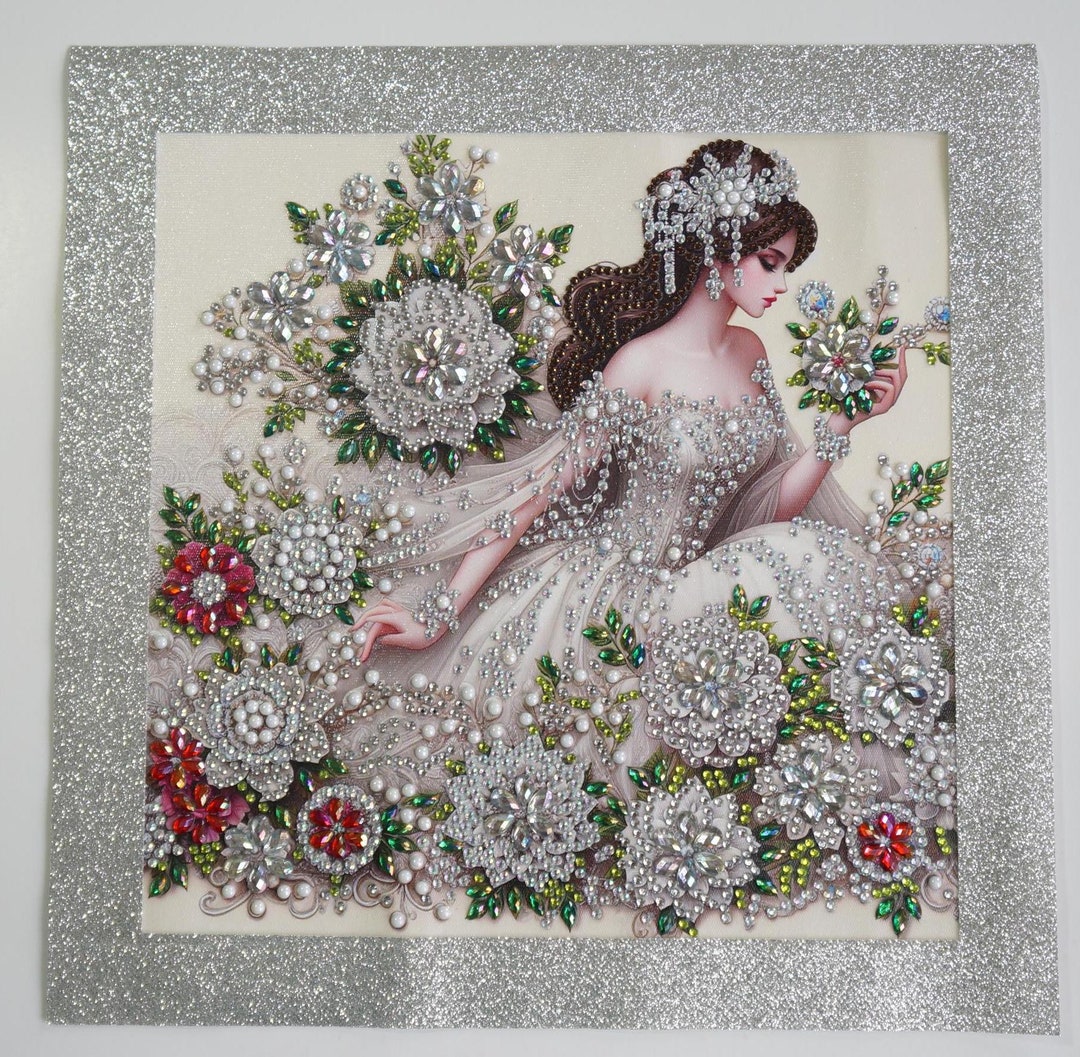 Beautiful Bride Completed Diamond Painting matted Ready to Frame 12 X ...