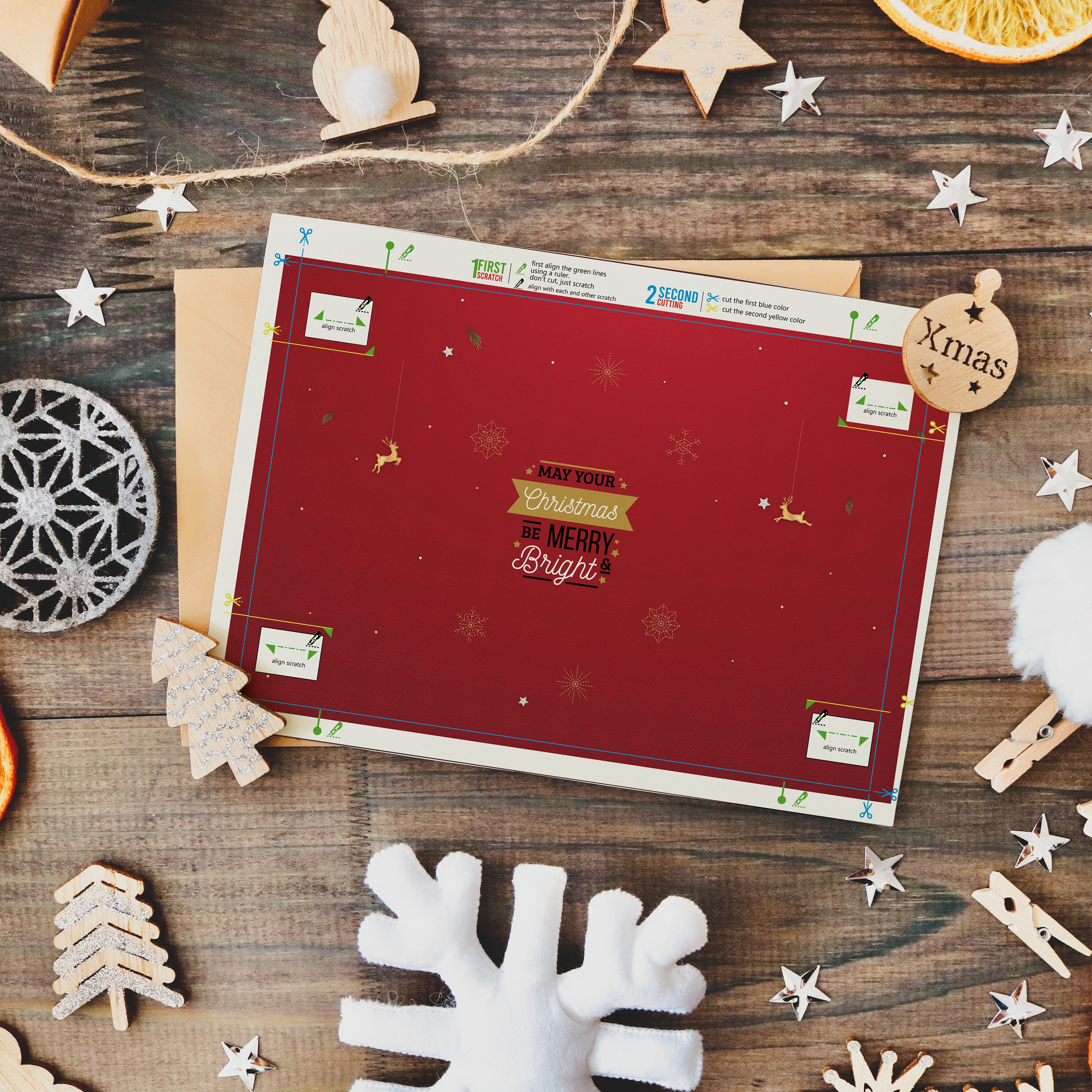 Printable Red Merry Christmas Gift Box, Digital Christmas Package ...