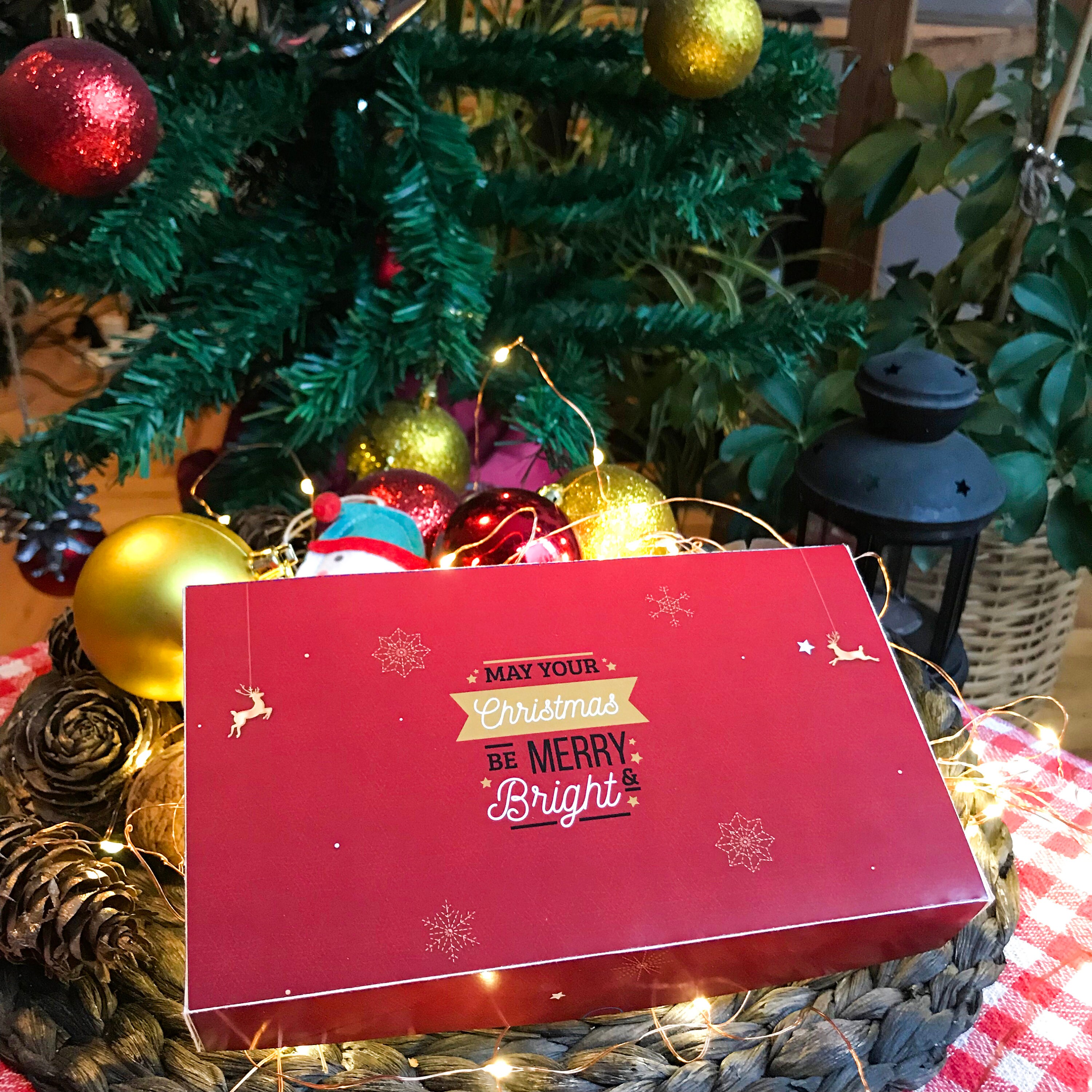 Printable Red Merry Christmas Gift Box, Digital Christmas Package ...