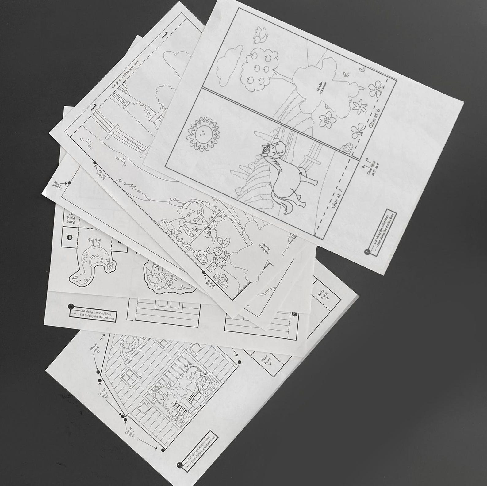 DIY Printable Coloring 3D Farm Life and Barn With Animals, Paper Craft ...