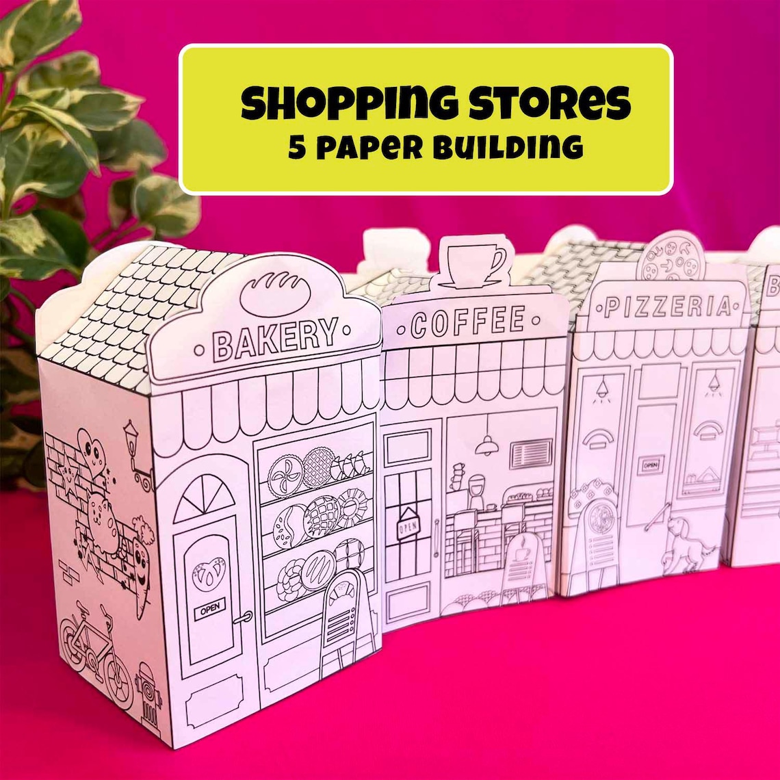 Printable Shopping Stores, Printable Paper Stores Bakery, Coffe, Candy ...