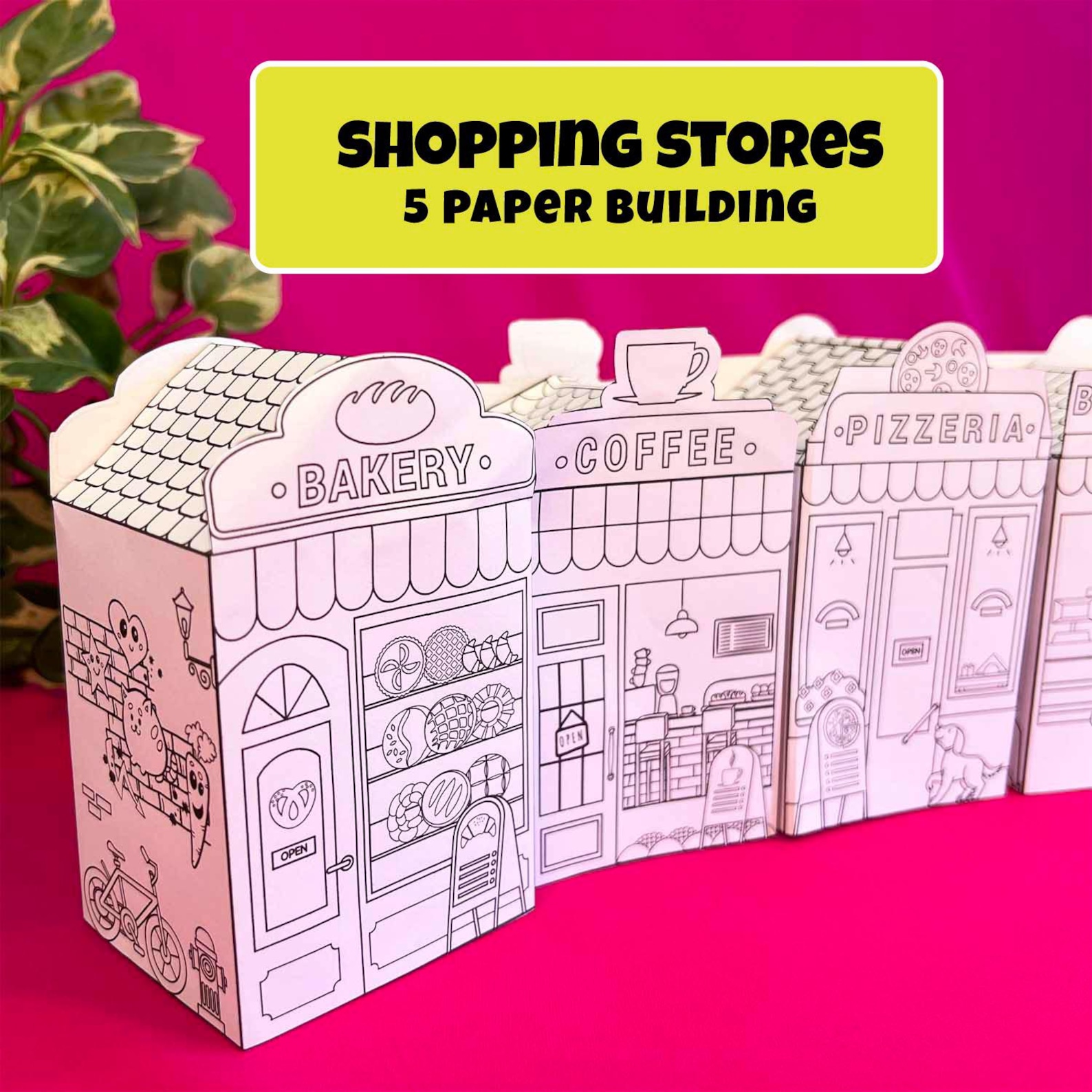 Printable Shopping Stores, Printable Paper Stores Bakery, Coffe, Candy ...