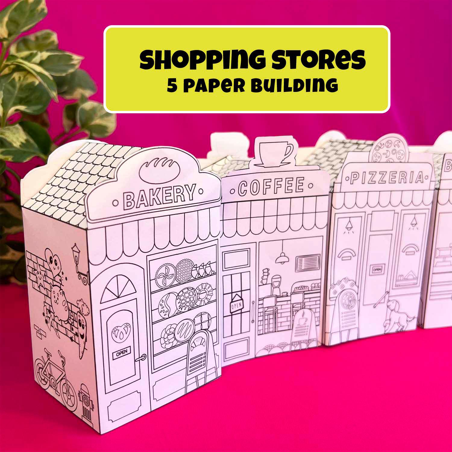 Printable Shopping Stores, Printable Paper Stores Bakery, Coffe, Candy ...