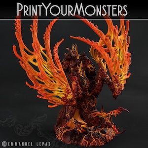 Infernal Magma Dragon | 3d Printed Miniature for Painting, Tabletop ...