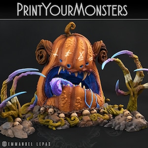 Giant Pumpkin Ogre | 3d Printed Miniature for Painting, Tabletop Game ...