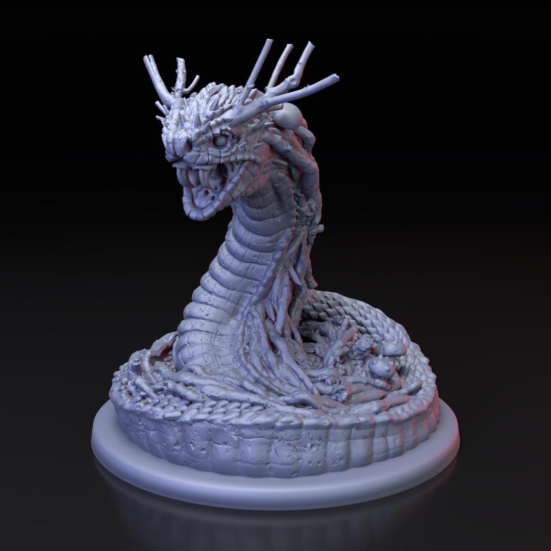 Swamp Snake | 3d Printed Miniature for Painting, Tabletop Game, Dnd ...