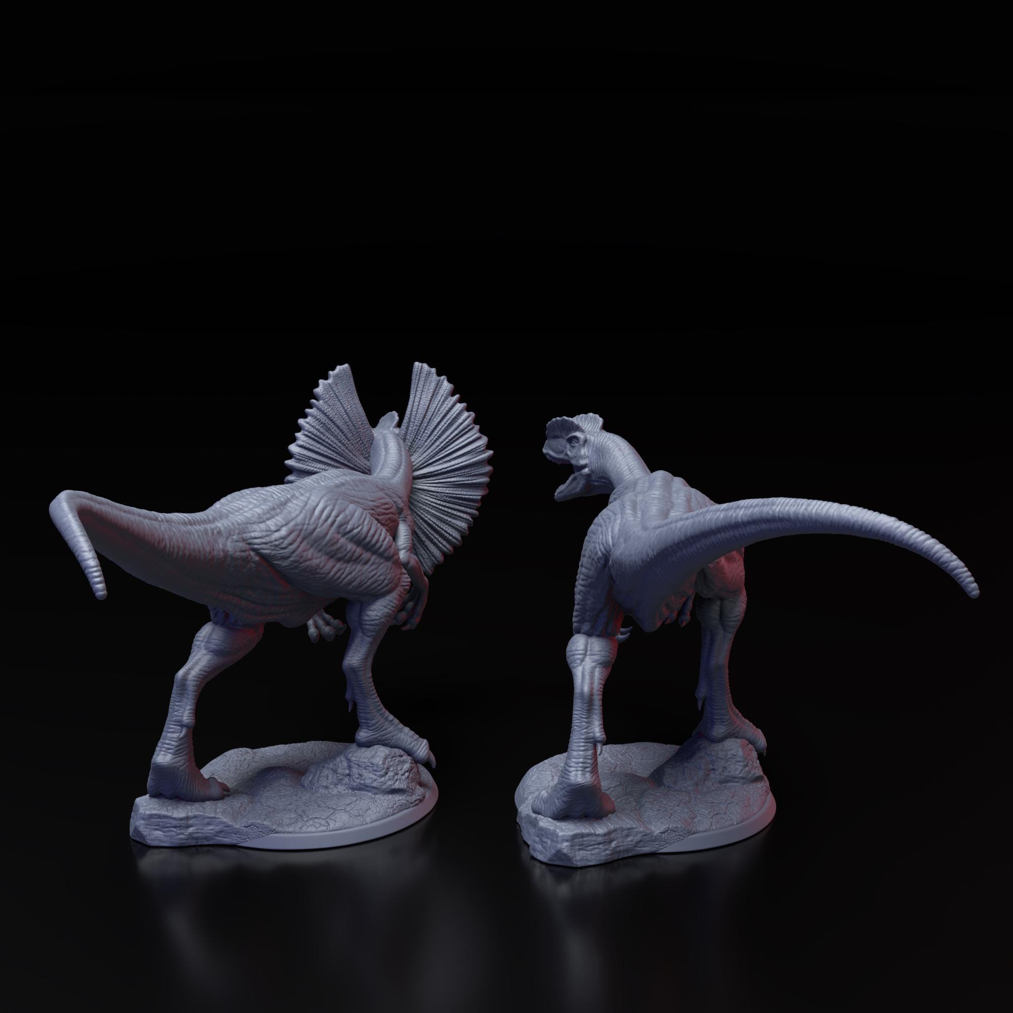 Dilophosaurus | 3d Printed Miniature for Painting, Tabletop Game, Dnd ...