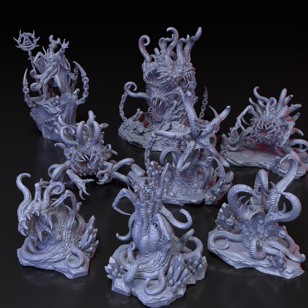 Chaos Beast Invasion | 3d Printed Miniature for Painting, Tabletop Game ...