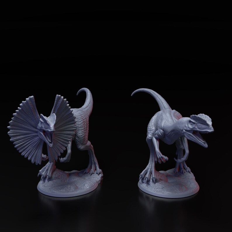 Dilophosaurus | 3d Printed Miniature for Painting, Tabletop Game, Dnd ...