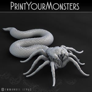 Spider Snake | 3d Printed Miniature for Painting, Tabletop Game, Dnd ...