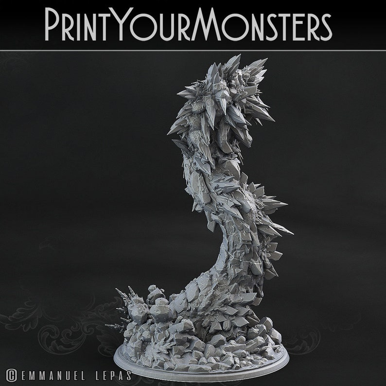 Rimesquam Worm 3d Printed Miniature for Painting, Tabletop Game, Dnd ...