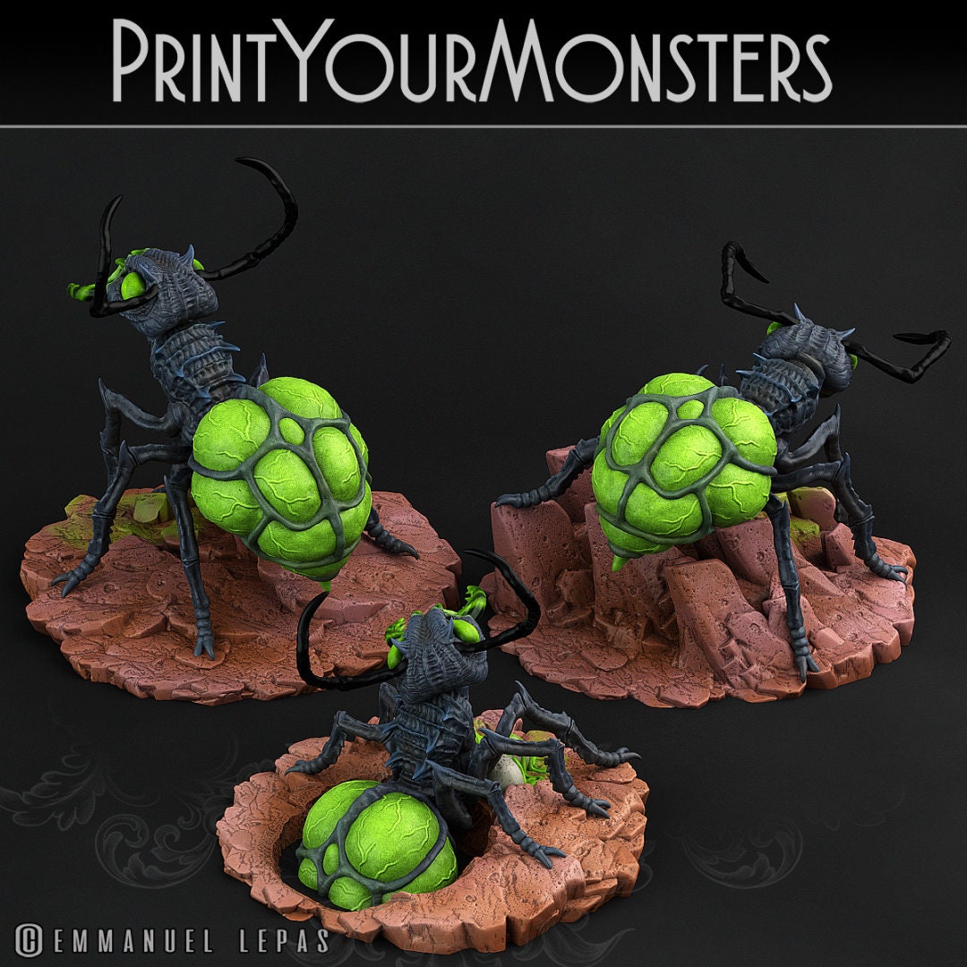 Giant Insects 3d Printed Miniature for Painting, Tabletop Game, Dnd ...