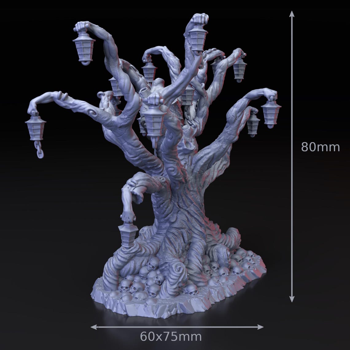 Witch Tree | 3d Printed Miniature for Painting, Tabletop Game, Dnd ...
