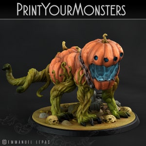 Pumpkin Dogs 2 Versions | 3d Printed Miniature for Painting, Tabletop ...