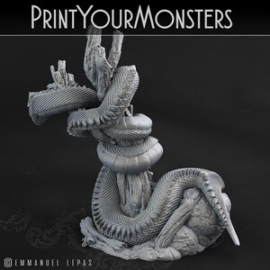 Legendary Rattlesnake | 3d Printed Miniature for Painting, Tabletop ...