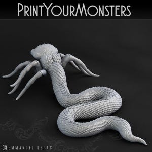 Spider Snake | 3d Printed Miniature for Painting, Tabletop Game, Dnd ...