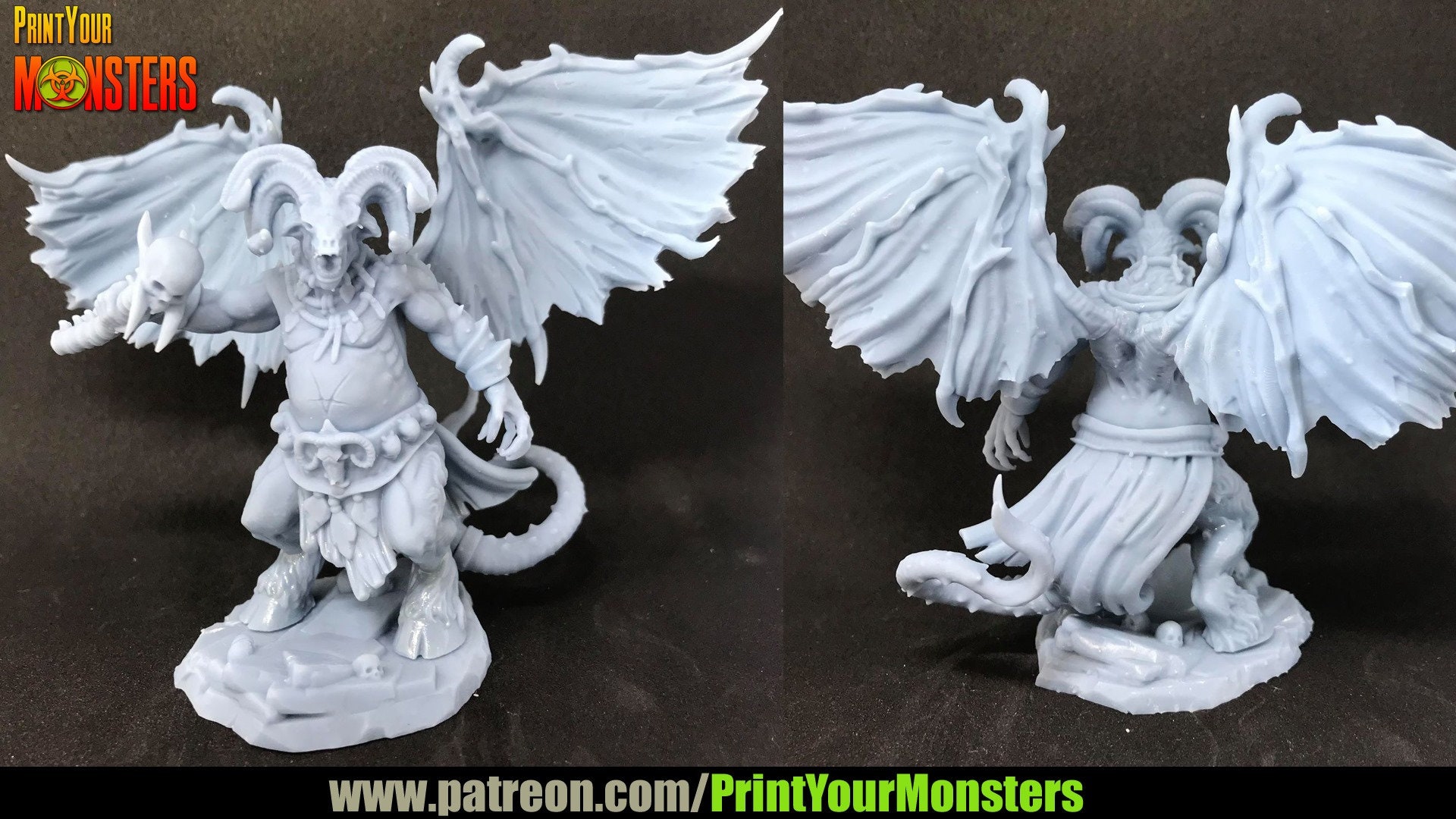 Orcus Demon 3d Printed Miniature for Painting, Tabletop Game, Dnd ...