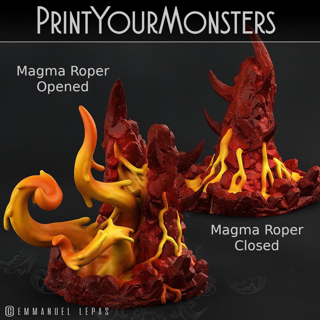 Infernal Magma Ropers | 3d Printed Miniature for Painting, Tabletop ...