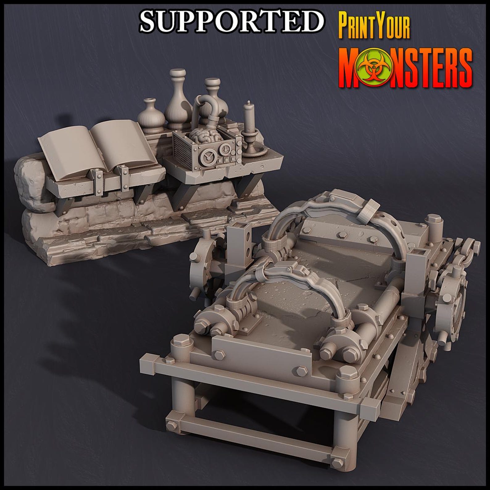 Laboratory Scatter Terrain 3d Printed Miniature for Painting, Tabletop ...