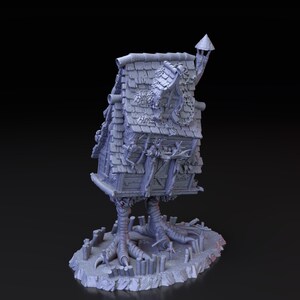 Baba Yaga House | 3d Printed Miniature for Painting, Tabletop Game, Dnd ...