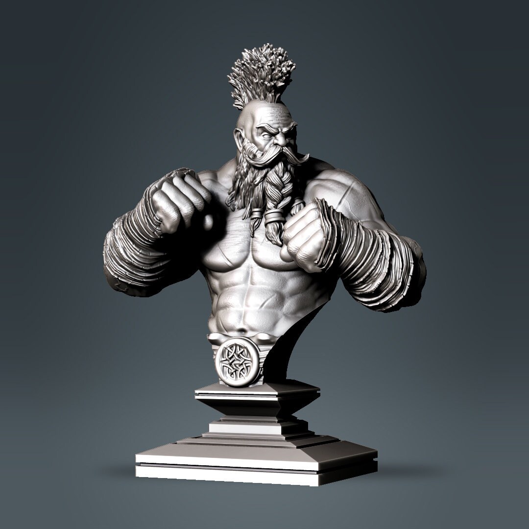 Dwarf Bust 3d Printed Miniature for Painting, Tabletop Game, Dnd ...