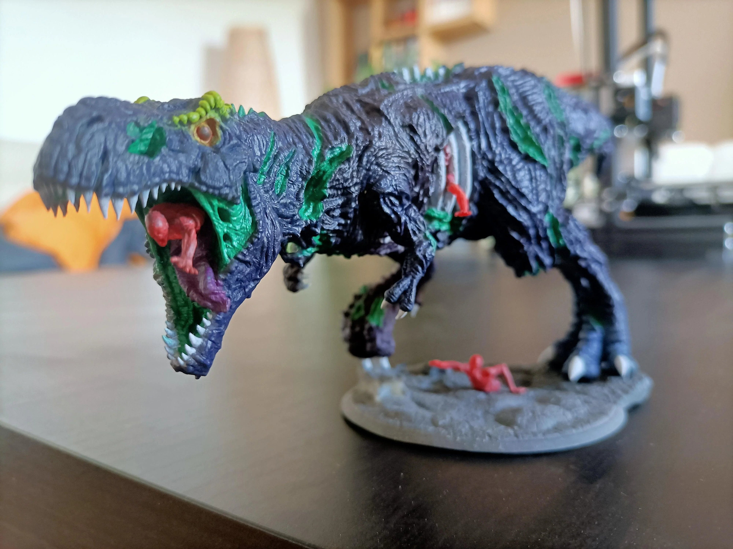 Zombie T-rex 3d Printed Miniature for Painting, Tabletop Game, Dnd ...