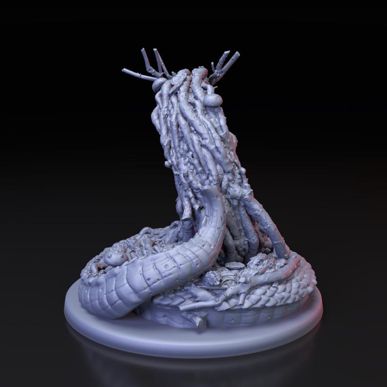 Swamp Snake | 3d Printed Miniature for Painting, Tabletop Game, Dnd ...