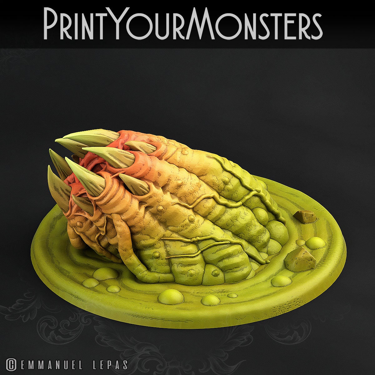 Swamp Worm Miniature for Painting, Tabletop Game, Dnd, Pathfinder - Etsy