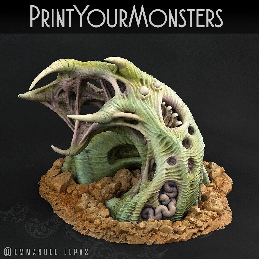 Zombie Worm Miniature for Painting, Tabletop Game, Dnd, Pathfinder ...