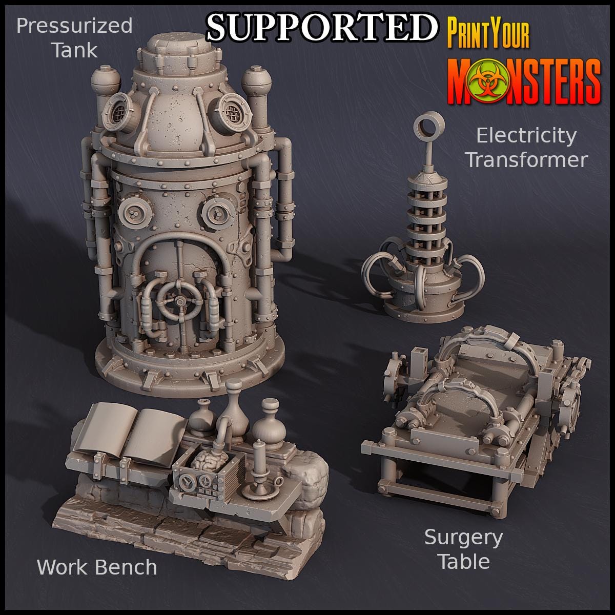 Laboratory Scatter Terrain 3d Printed Miniature for Painting, Tabletop ...