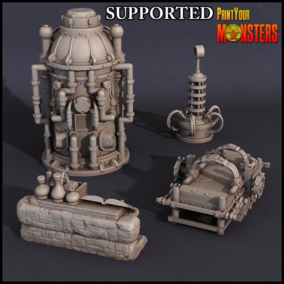 Laboratory Scatter Terrain 3d Printed Miniature for Painting, Tabletop ...