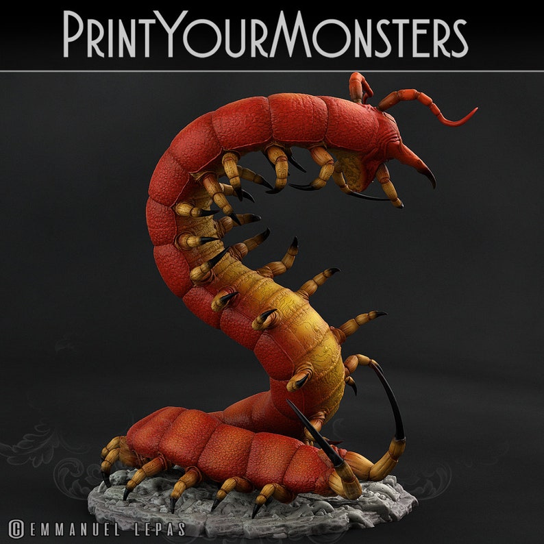 Giant Centipede Miniature Printyourmonsters - Etsy