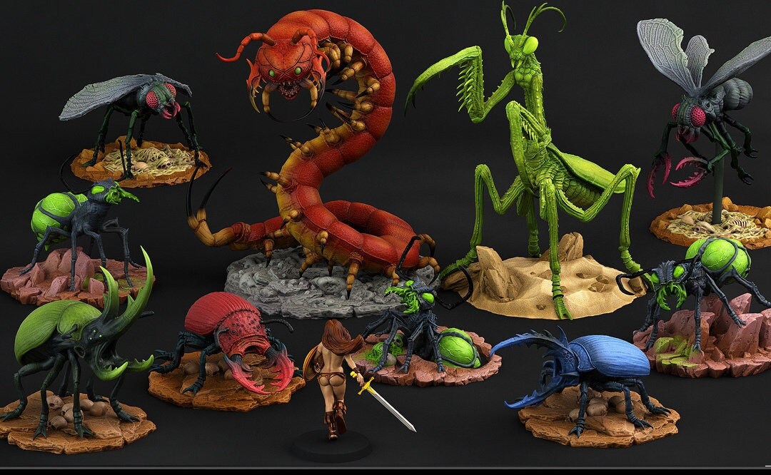 Giant Insects | 3d Printed Miniature for Painting, Tabletop Game, Dnd ...