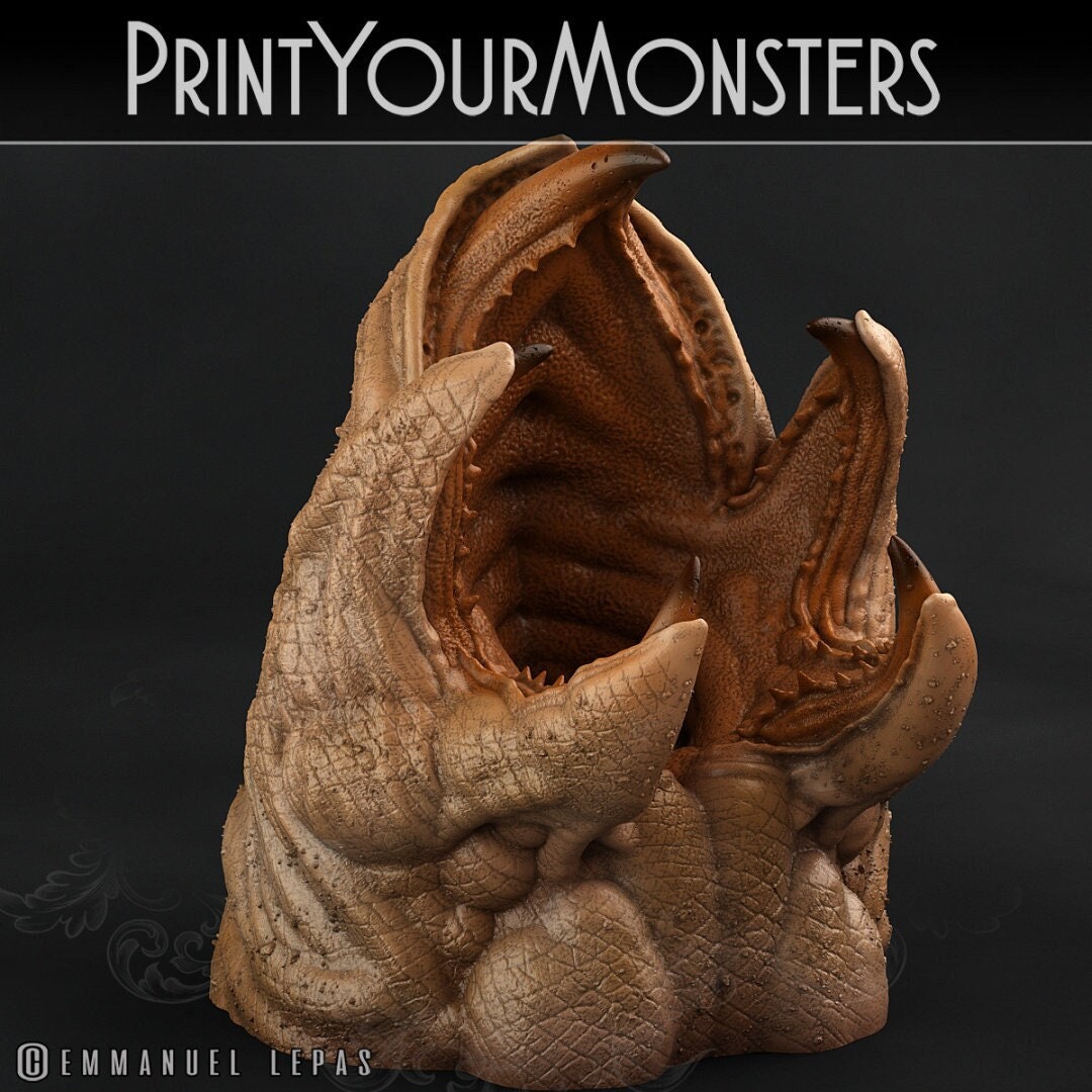 Dune Maw | 3d Printed Miniature for Painting, Tabletop Game, Dnd ...
