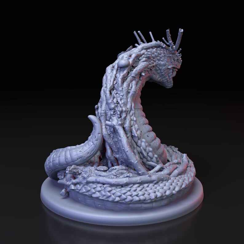 Swamp Snake | 3d Printed Miniature for Painting, Tabletop Game, Dnd ...