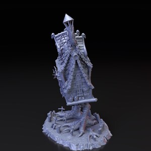 Baba Yaga House | 3d Printed Miniature for Painting, Tabletop Game, Dnd ...