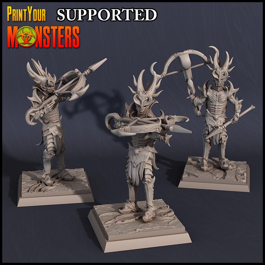 Dark Elves Crossbowman 3 Versions | 3d Printed Miniature for Painting ...