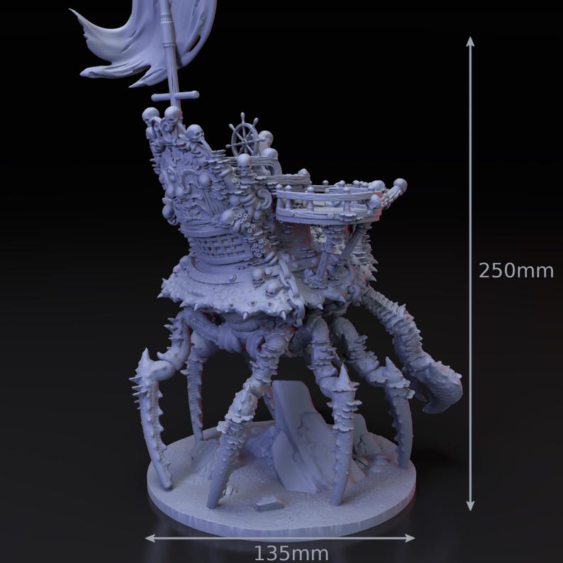 Giant Crab Pirate Ship | Undead Pirates | 3d Printed Miniature for ...