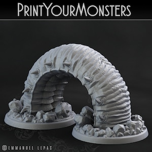 Giant Purple Worm | 3d Printed Miniature for Painting, Tabletop Game ...