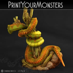 Legendary Rattlesnake | 3d Printed Miniature for Painting, Tabletop ...