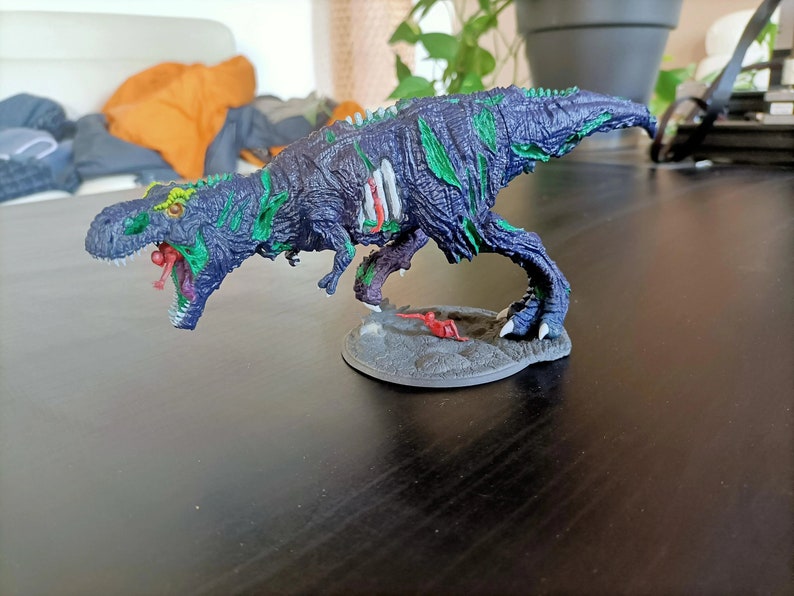 Zombie T-rex 3d Printed Miniature for Painting, Tabletop Game, Dnd ...