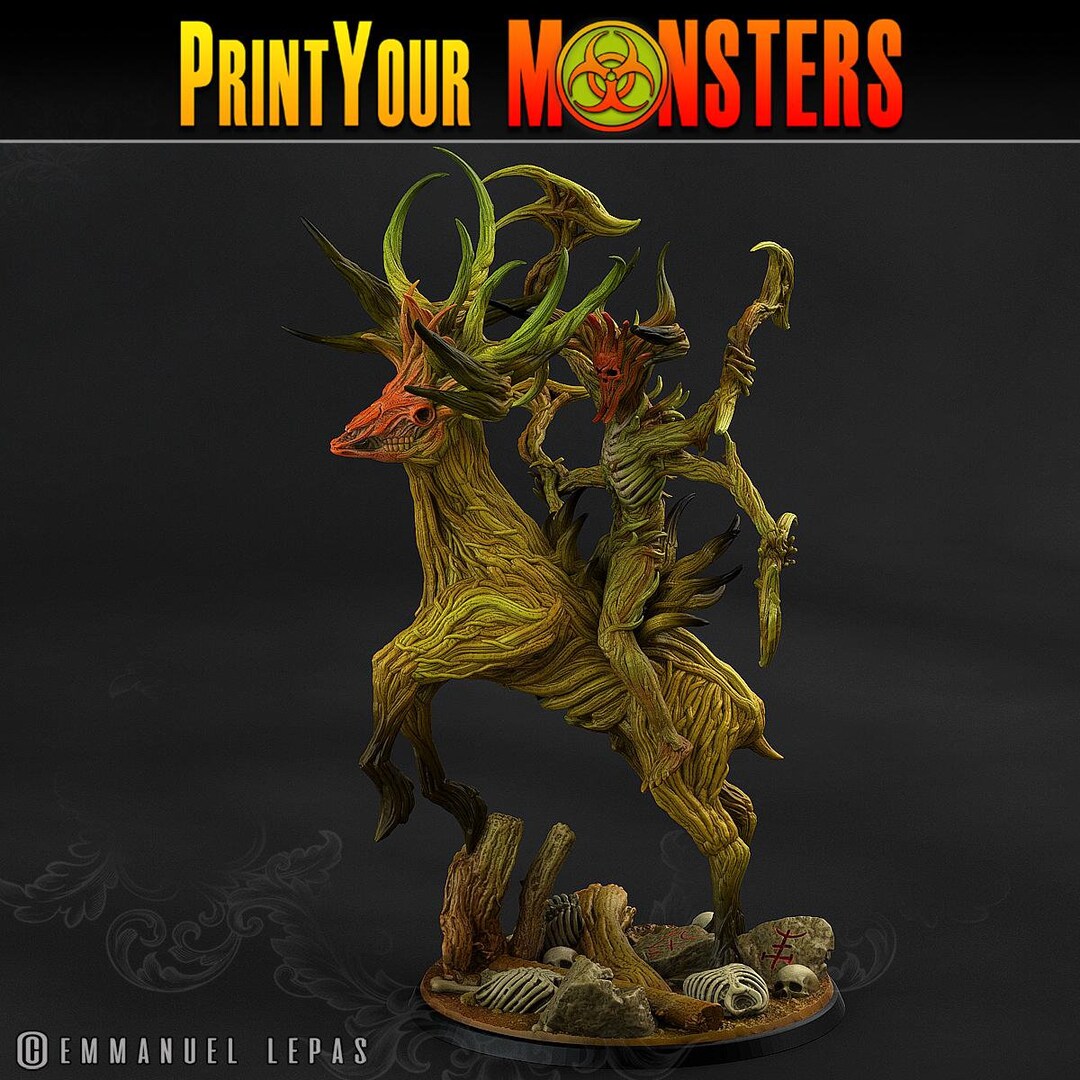 Dark Tree Man Champion | 3d Printed Miniature for Painting, Tabletop ...