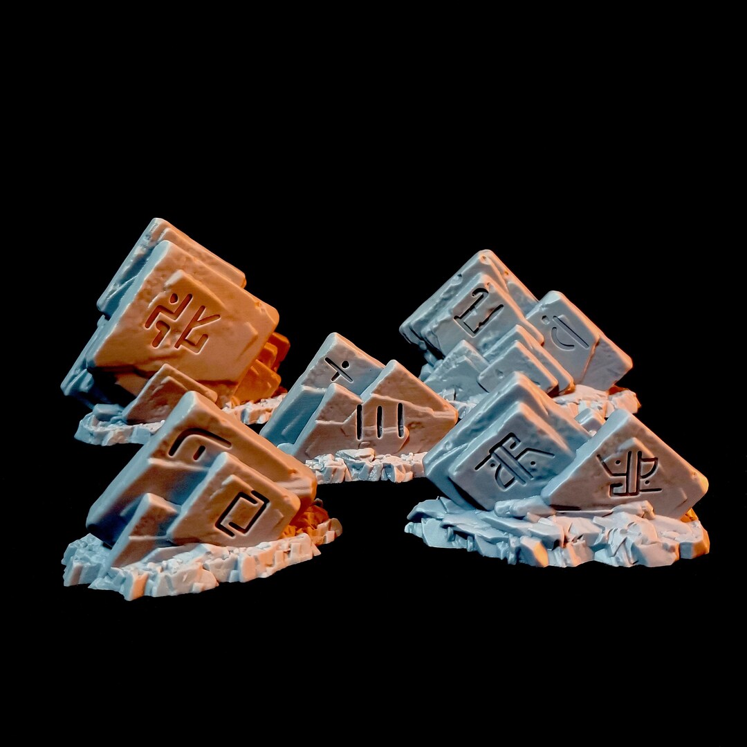 Magic Square Rock | 3d Printed Miniature for Painting, Tabletop Game ...