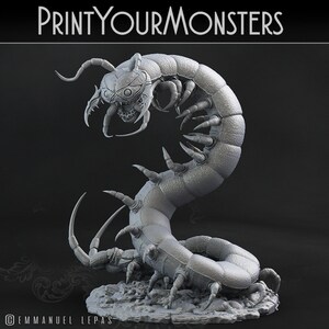 Giant Centipede | 3d Printed Miniature for Painting, Tabletop Game, Dnd ...