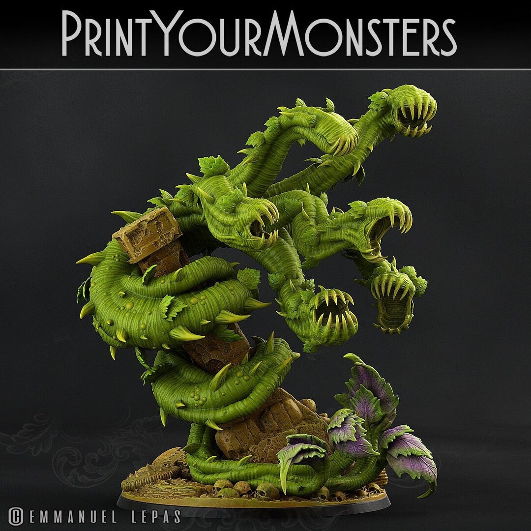 Jungle Hydra 3d Printed Miniature for Painting, Tabletop Game, Dnd ...