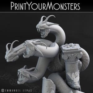 Shadow Hydra | 3d Printed Miniature for Painting, Tabletop Game, Dnd ...