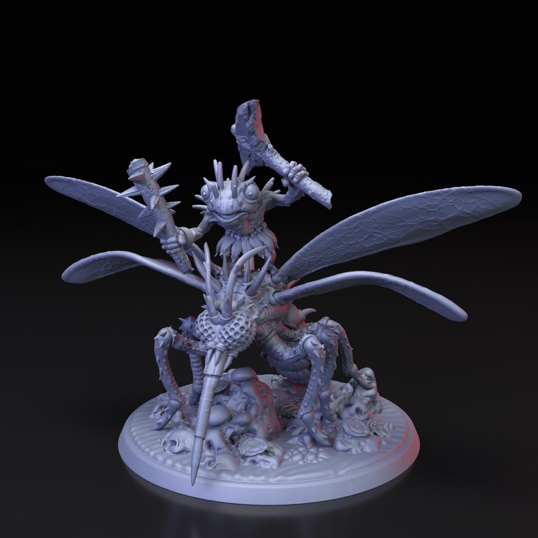 Giant Mounted Mosquito | 3d Printed Miniature for Painting, Tabletop ...