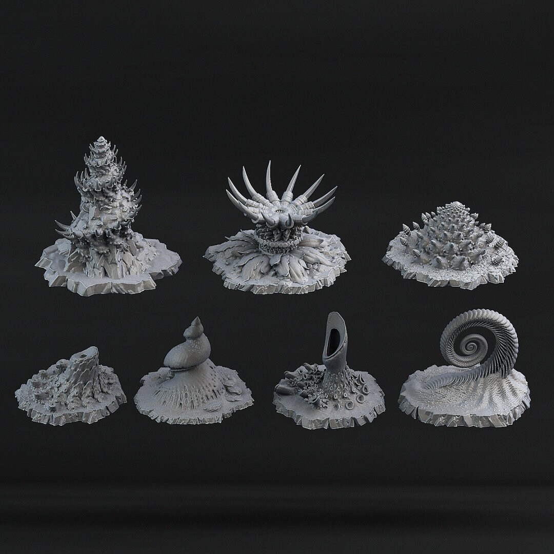 Fractal Rocks | 3d Printed Miniature for Painting, Tabletop Game, Dnd ...