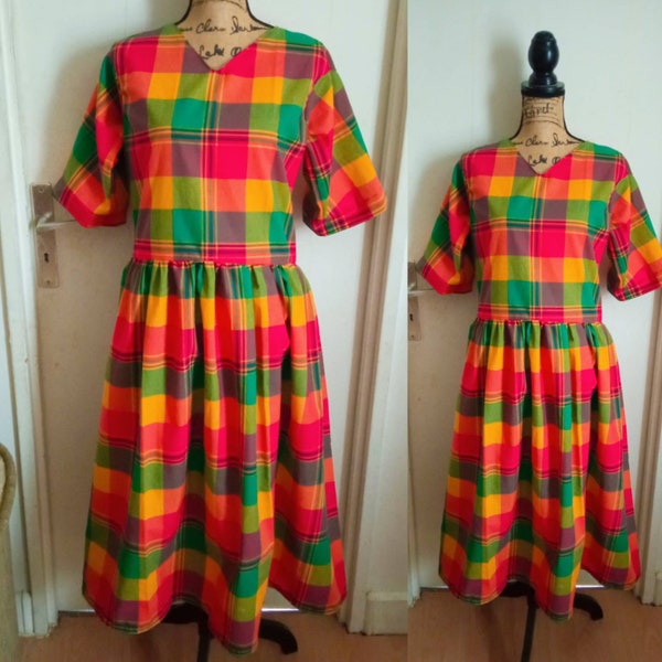 Caribbean Madras Dress - Etsy
