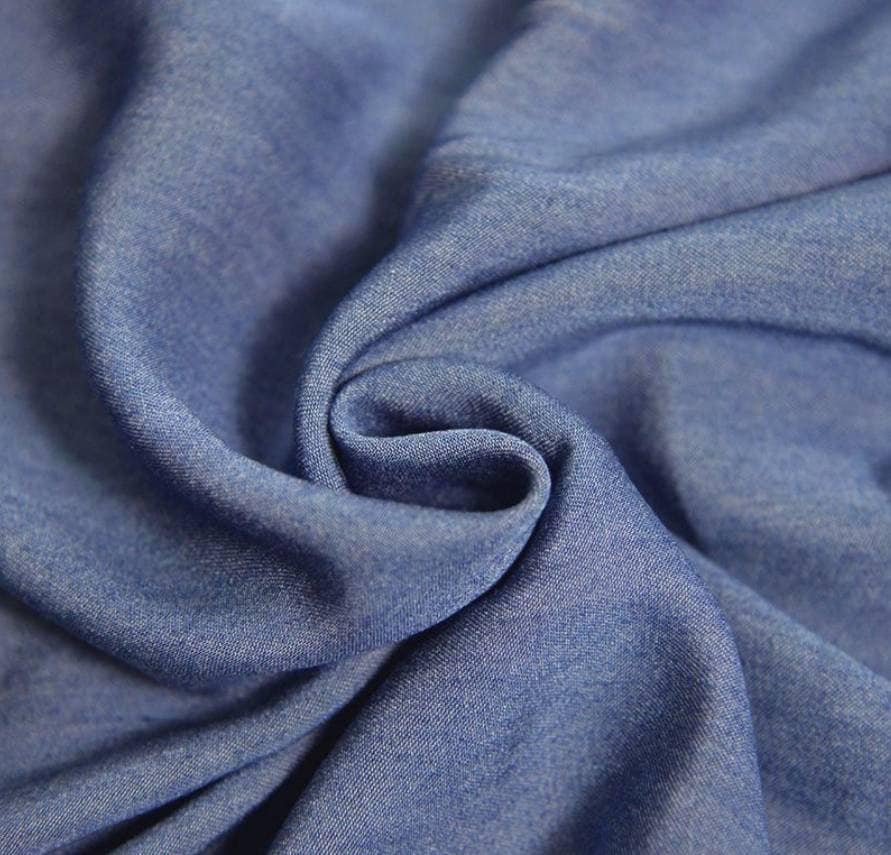 Medium Blue Tencel Jeans Fabric 100 Cm X 140 Cm / Cotton and Viscose ...